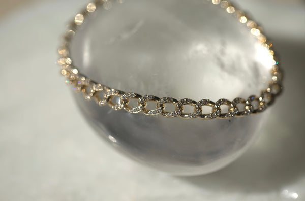 Pave Diamond Cuban Chain Link Bracelet - by Musti