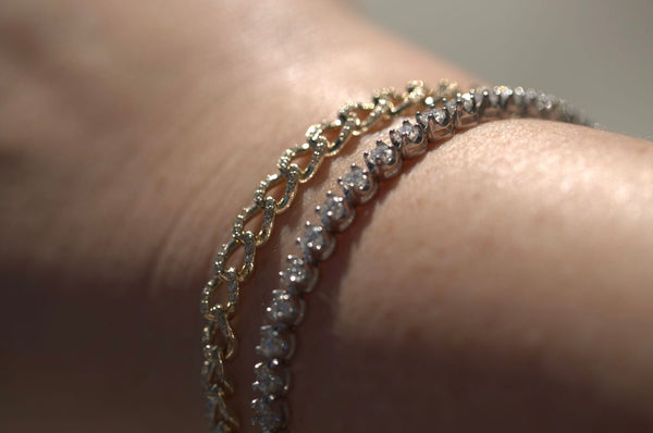 Pave Diamond Cuban Chain Link Bracelet - by Musti