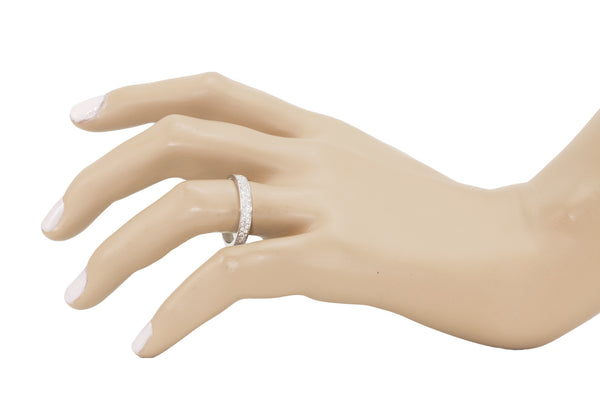 Double Row Pave Diamond Band - by Musti